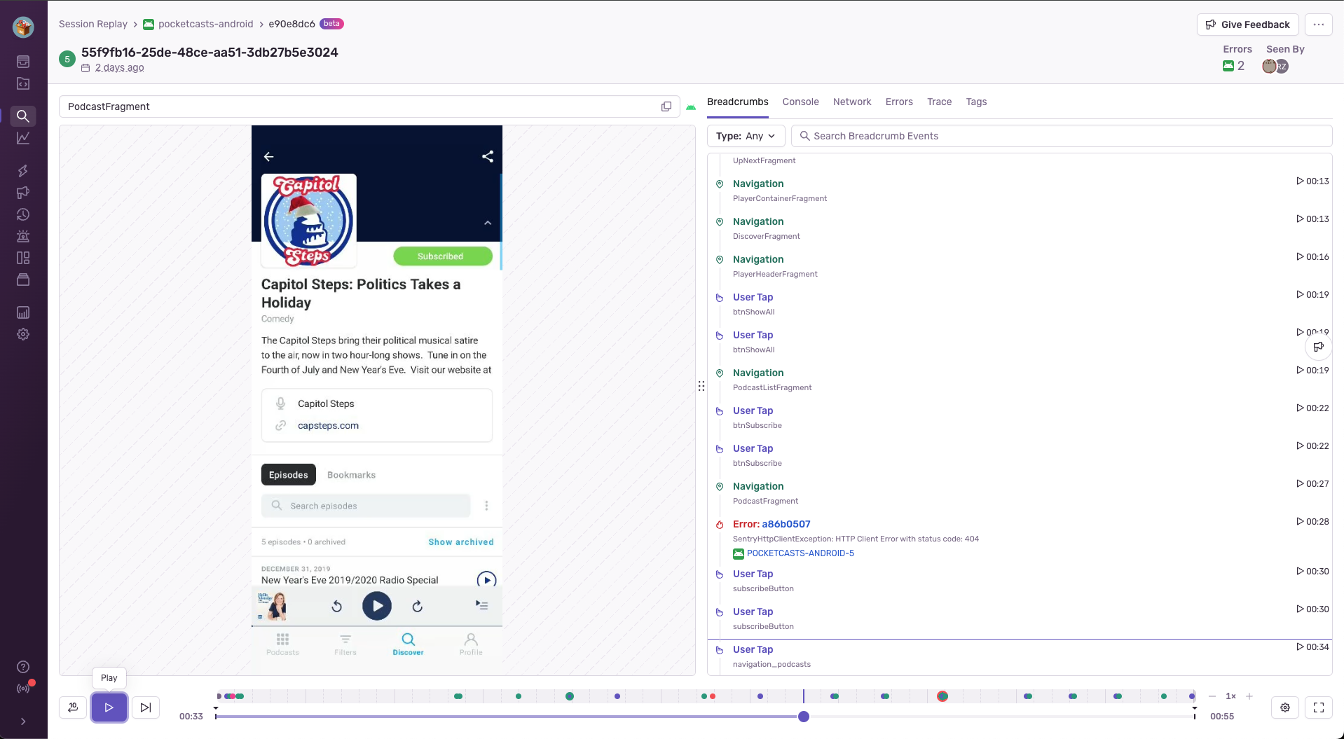 Session Replay for Mobile